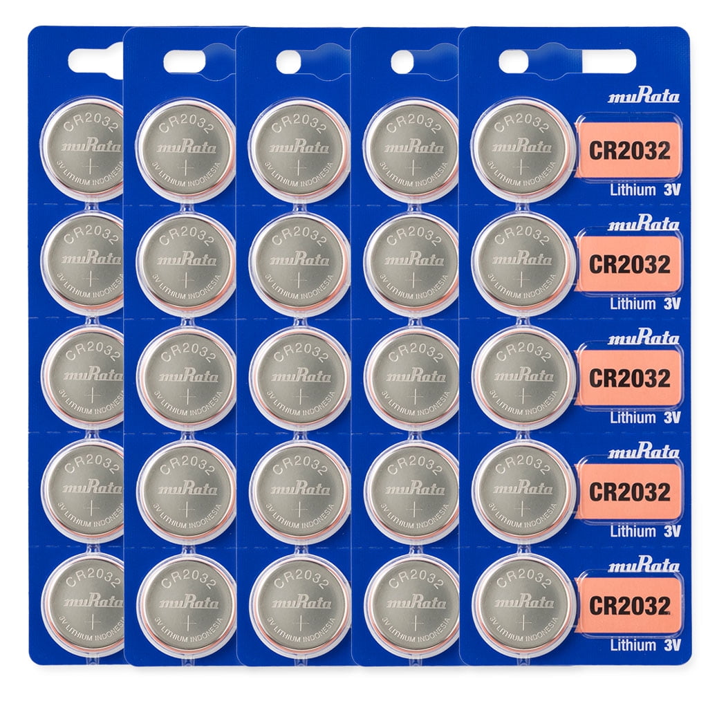 Murata CR2032 3V Lithium Coin Cell (25 Batteries) - Replaces Sony ...