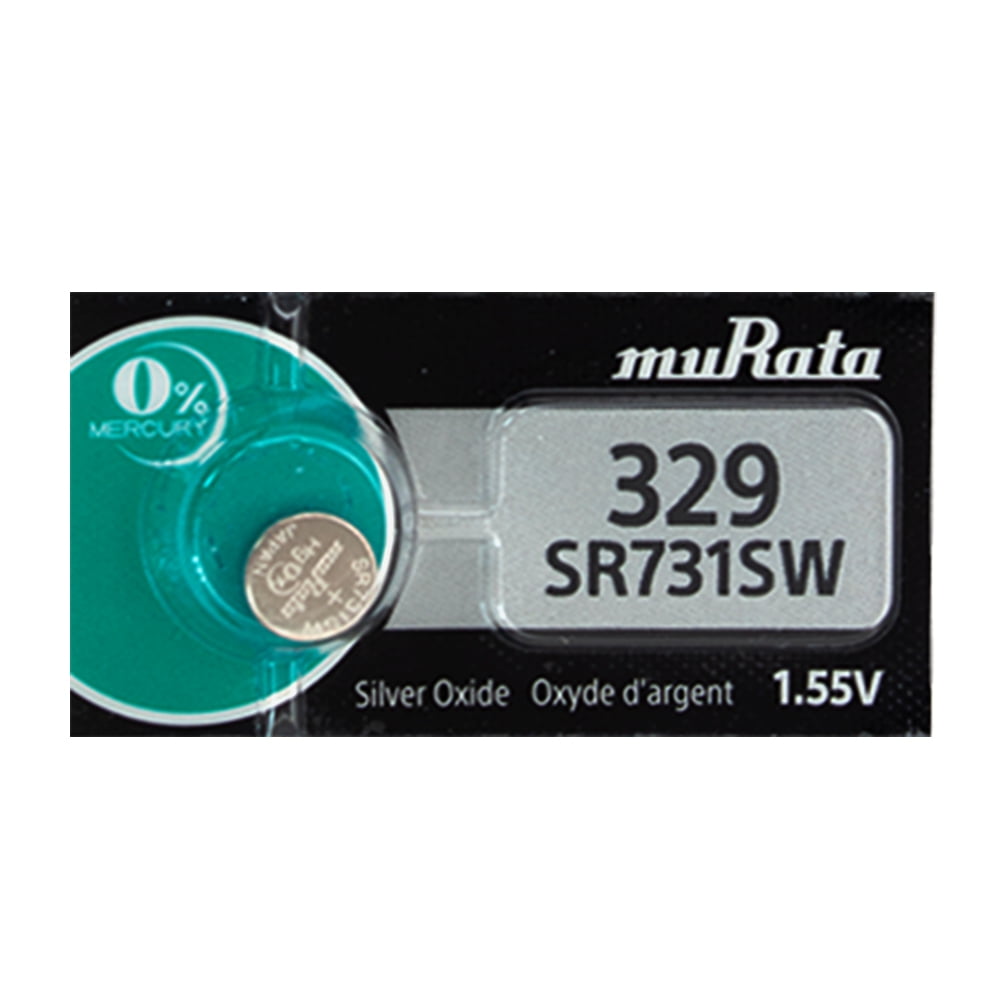 Murata SR731SW 329 39mAh 1.55V Silver Oxide Watch Battery - 1 Piece ...