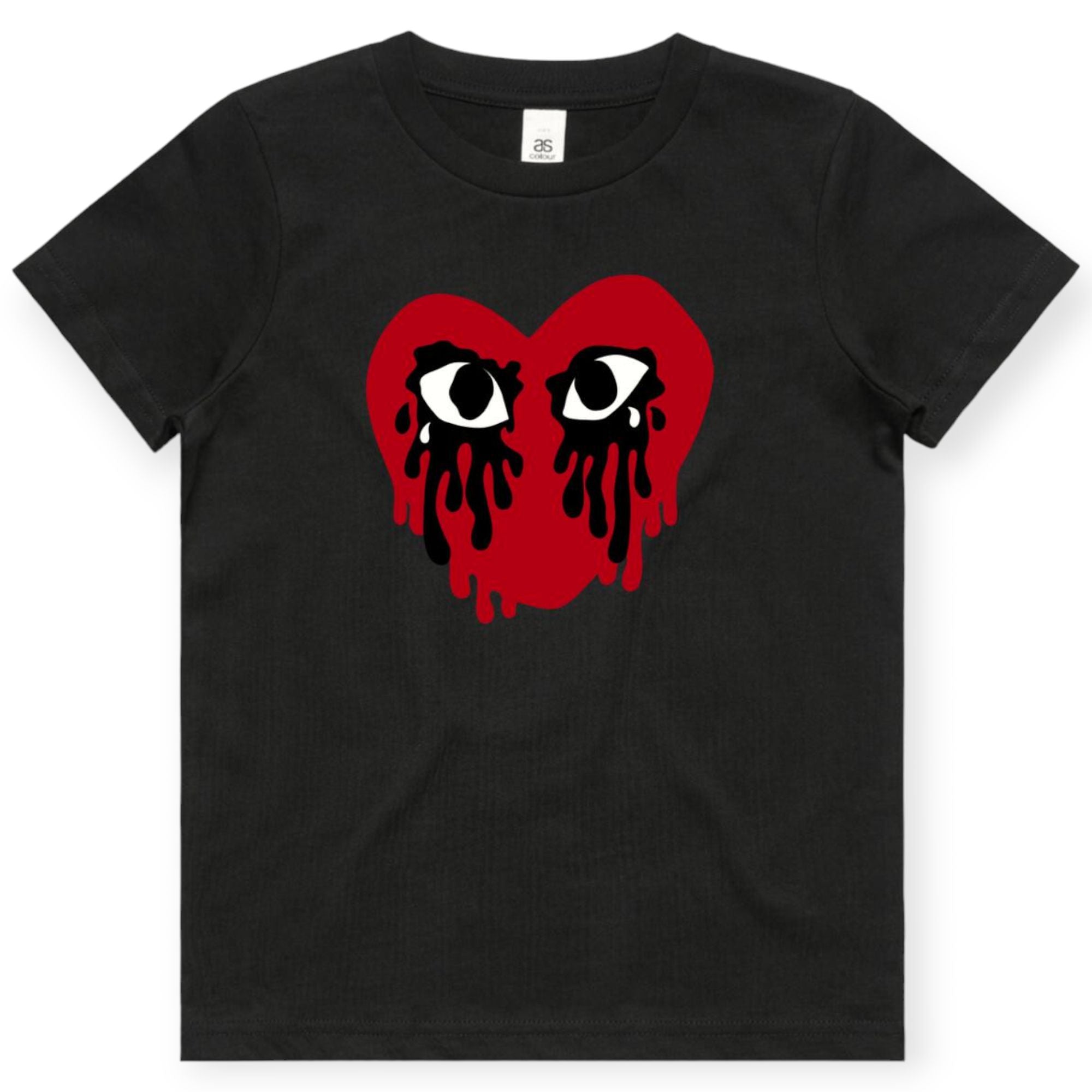 Murda Crue Kids Red Crying Heart Tee (Black) - Walmart.com