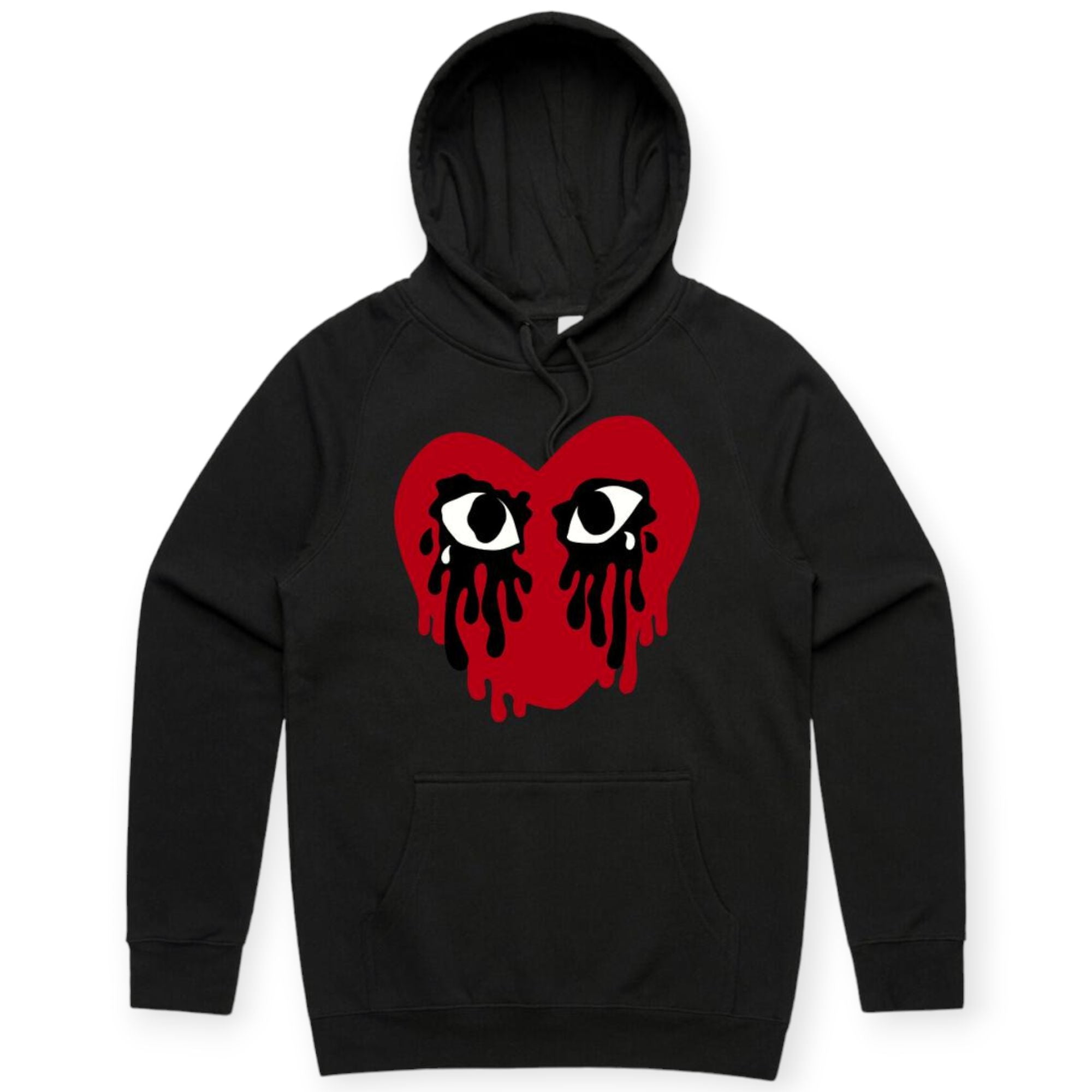Murda Crue Men Red Crying Heart Hoodie (Black) - Walmart.com
