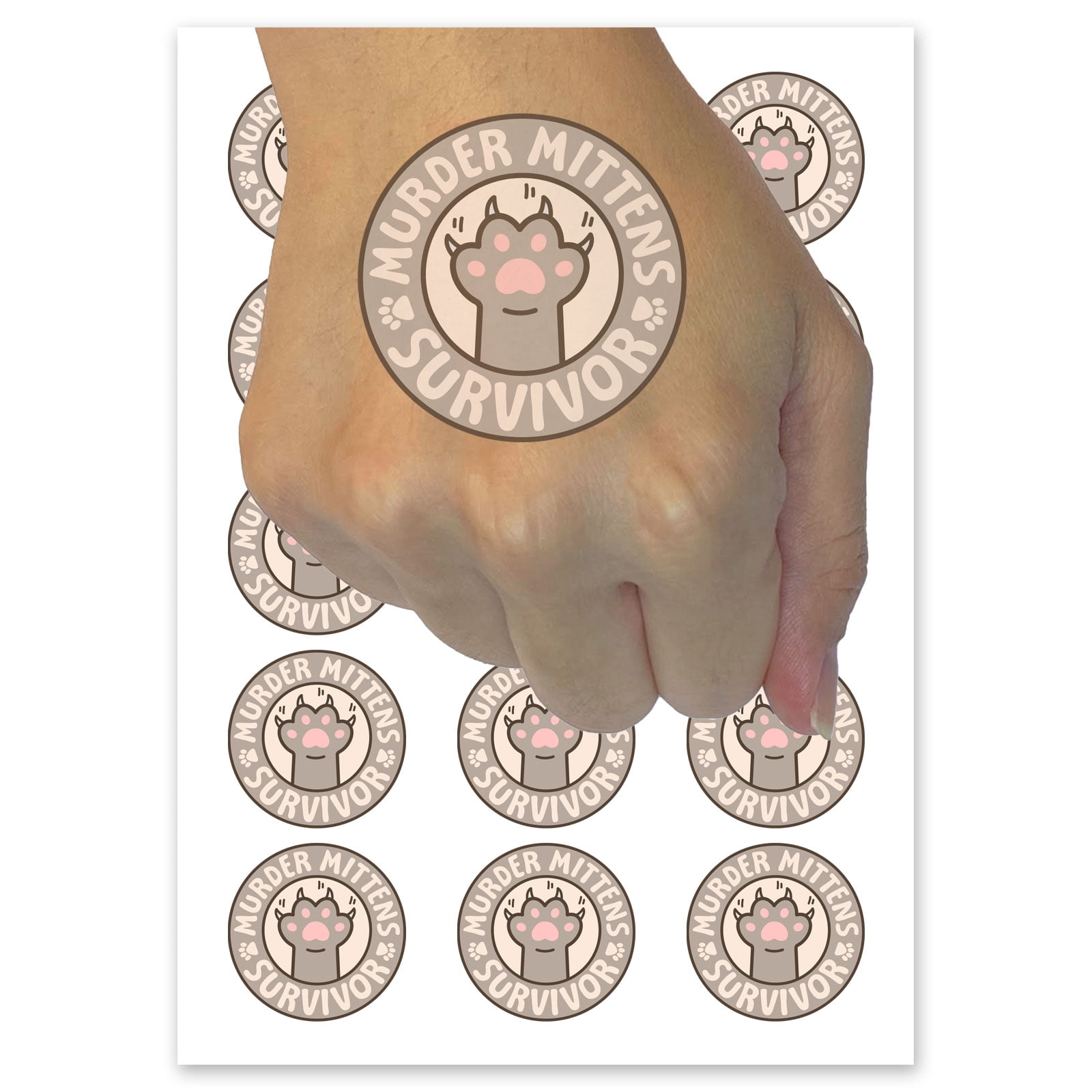 Murder Mittens Survivor Cat Claws Temporary Tattoo Water Resistant Fake ...