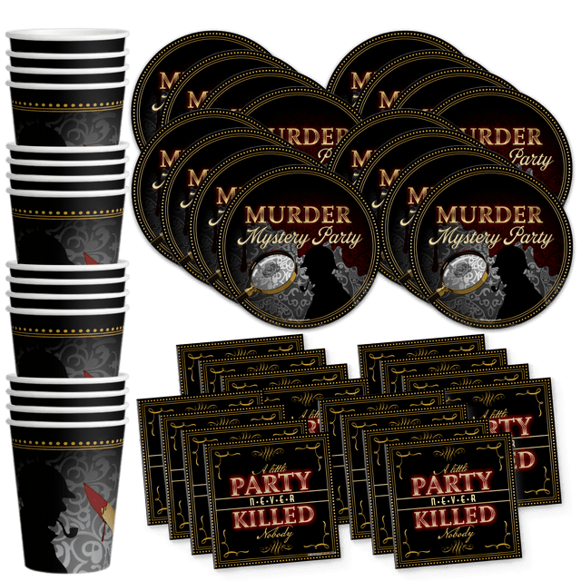 Murder Mystery Themed Party Supplies - Adult Birthday Supplies ...