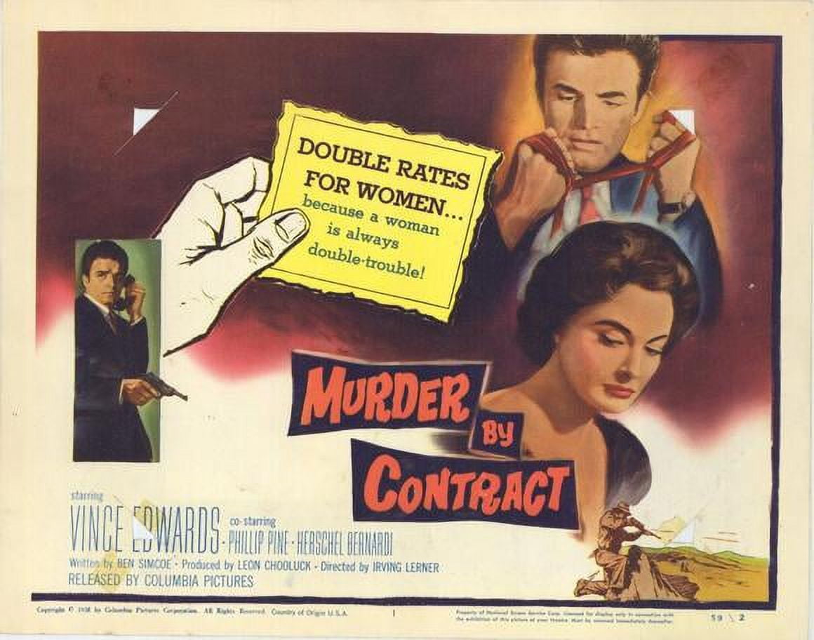 Murder by Contract - movie POSTER (Style A) (11" x 14") (1959 ...