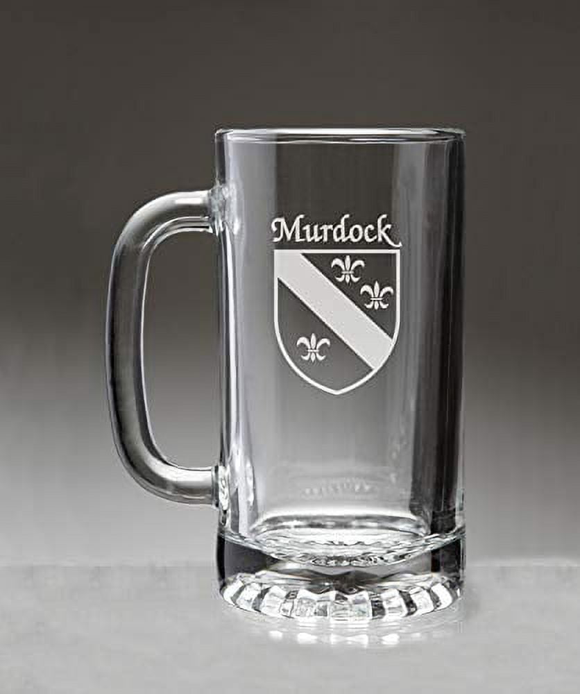 Murdock Irish Coat of Arms Glass Beer Mug (Sand Etched) - Walmart.com