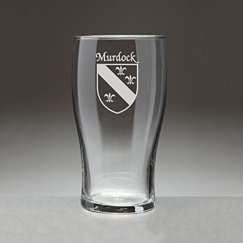 Murdock Irish Coat of Arms Tavern Glasses - Set of 4 (Sand Etched ...