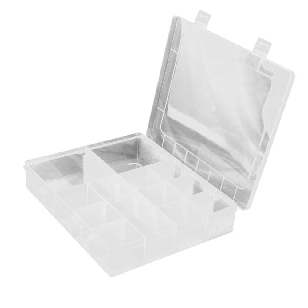 HAKIDZEL Jewelry Divider Box Transparent Travel 1Pack 8.3*6.7*1.6In ...