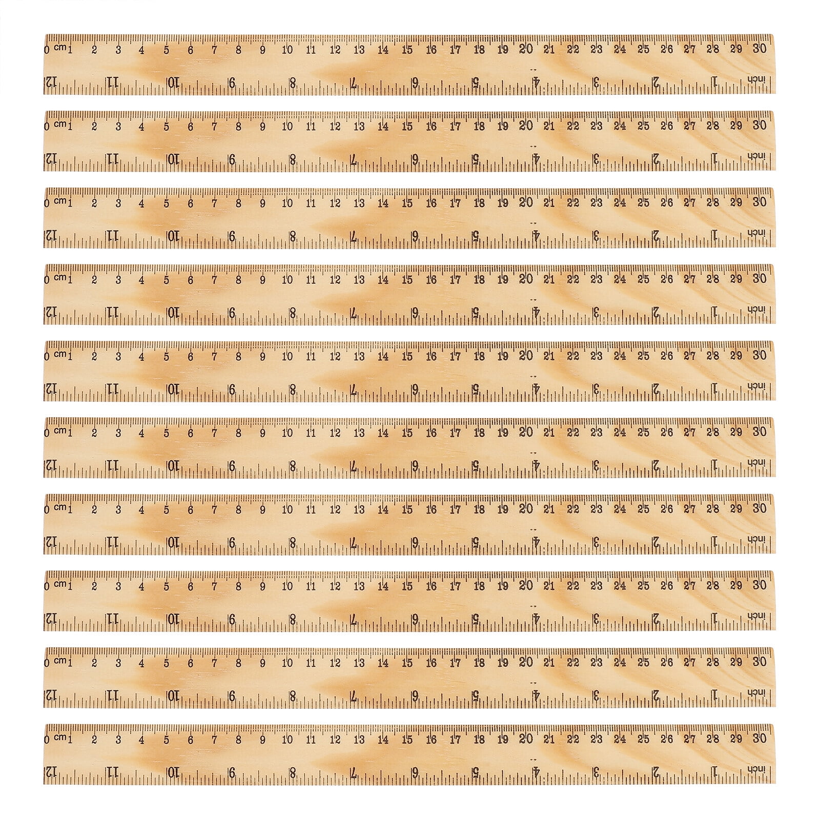 Murdoffiu Straight Ruler 25Pcs 12 Inches Wooden Ruler Training Aid ...