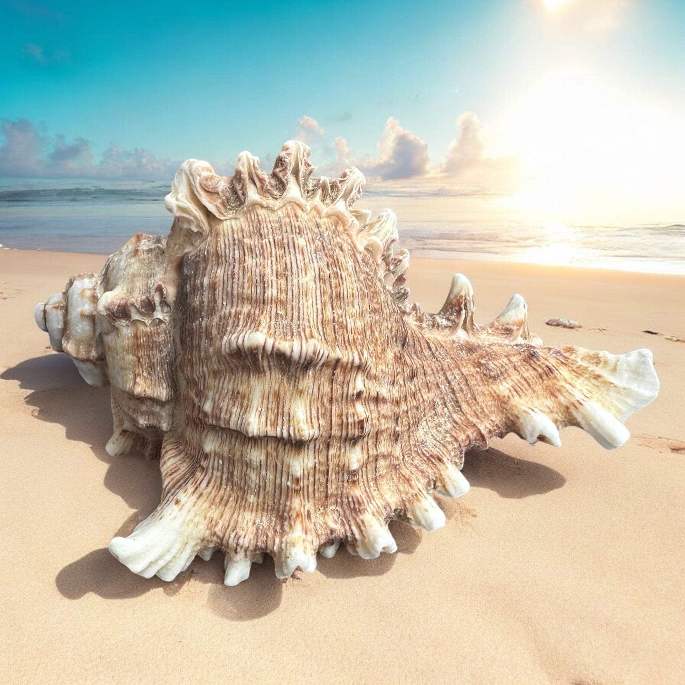 Murex Conch Seashell Brown Spiky Real Ocean Shells Natural Beach ...