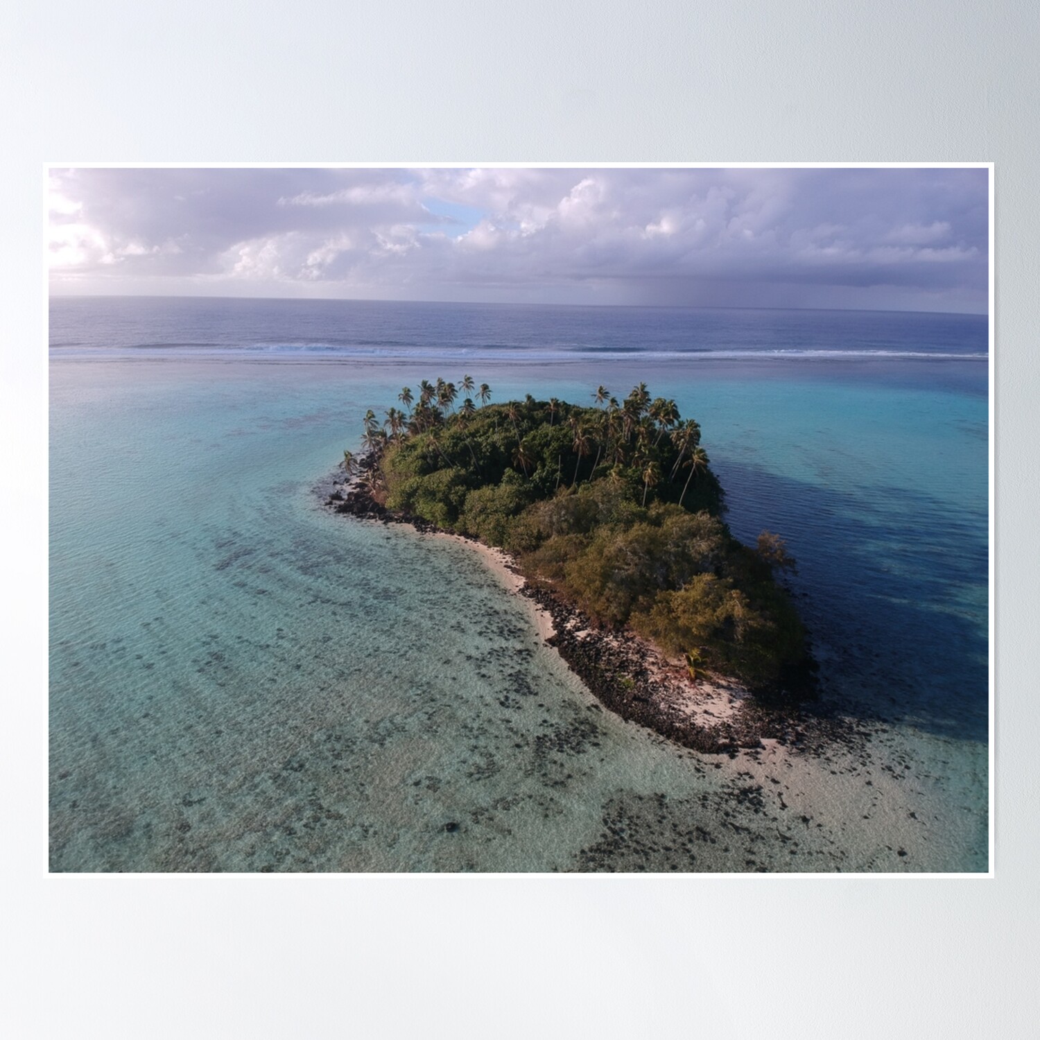 Muri Beach Lagoon, Rarotonga Poster Wall Art, Modern Wall Decor, 8x12 ...