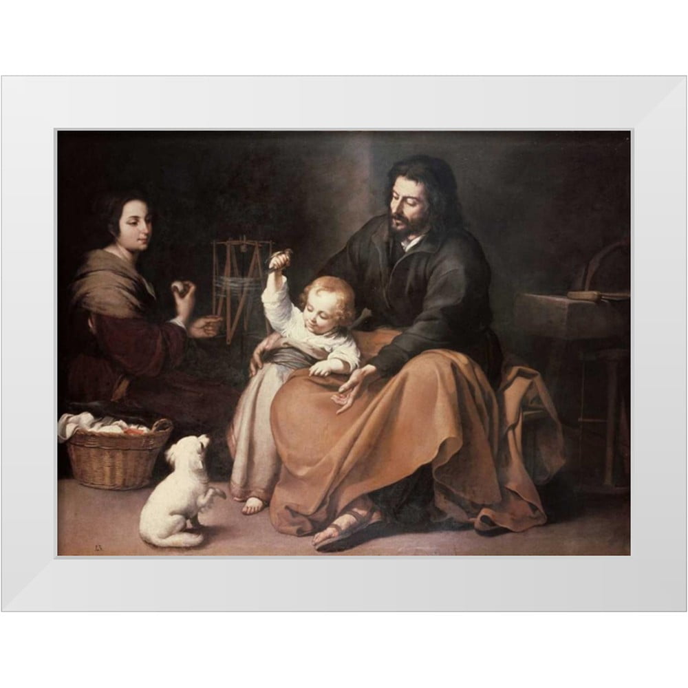 Murillo, Bartolome Esteban 24x19 White Modern Wood Framed Museum Art ...