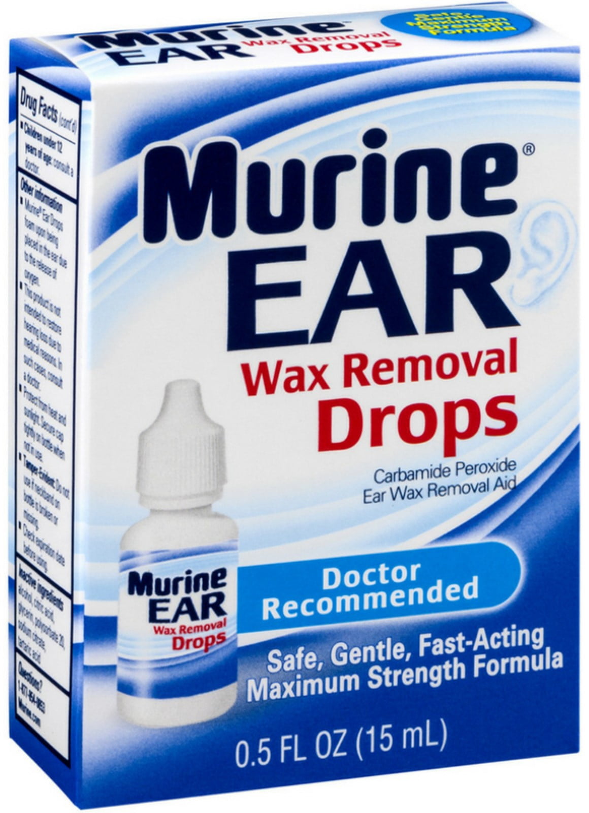 Murine Ear Wax Removal Drops 0.50 oz (Pack of 3) - Walmart.com