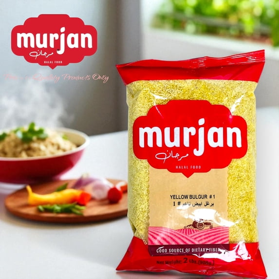 Murjan 2 lbs Bulgur Wheat #1 Fine Grind, High Fiber, Premium Turkish ...