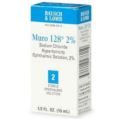 Muro 128 2% Sterile Ophthalmic Eye Solution - 0.5 Oz (15 Ml), 2 Pack ...