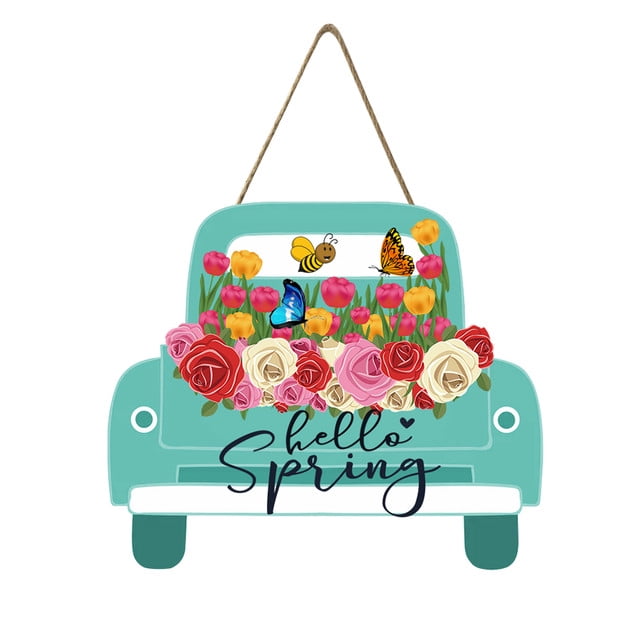 Muroanmi Hello Spring Front Door Welcome Sign Welcome Spring Door Signs ...
