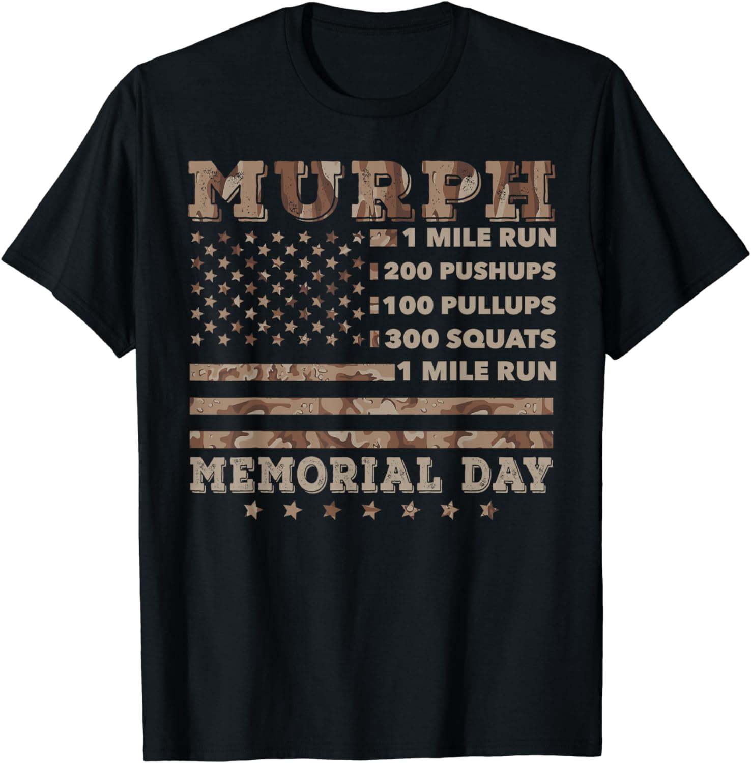 Murph 2021 Workout Challenge American Memorial Day Murph T-Shirt ...
