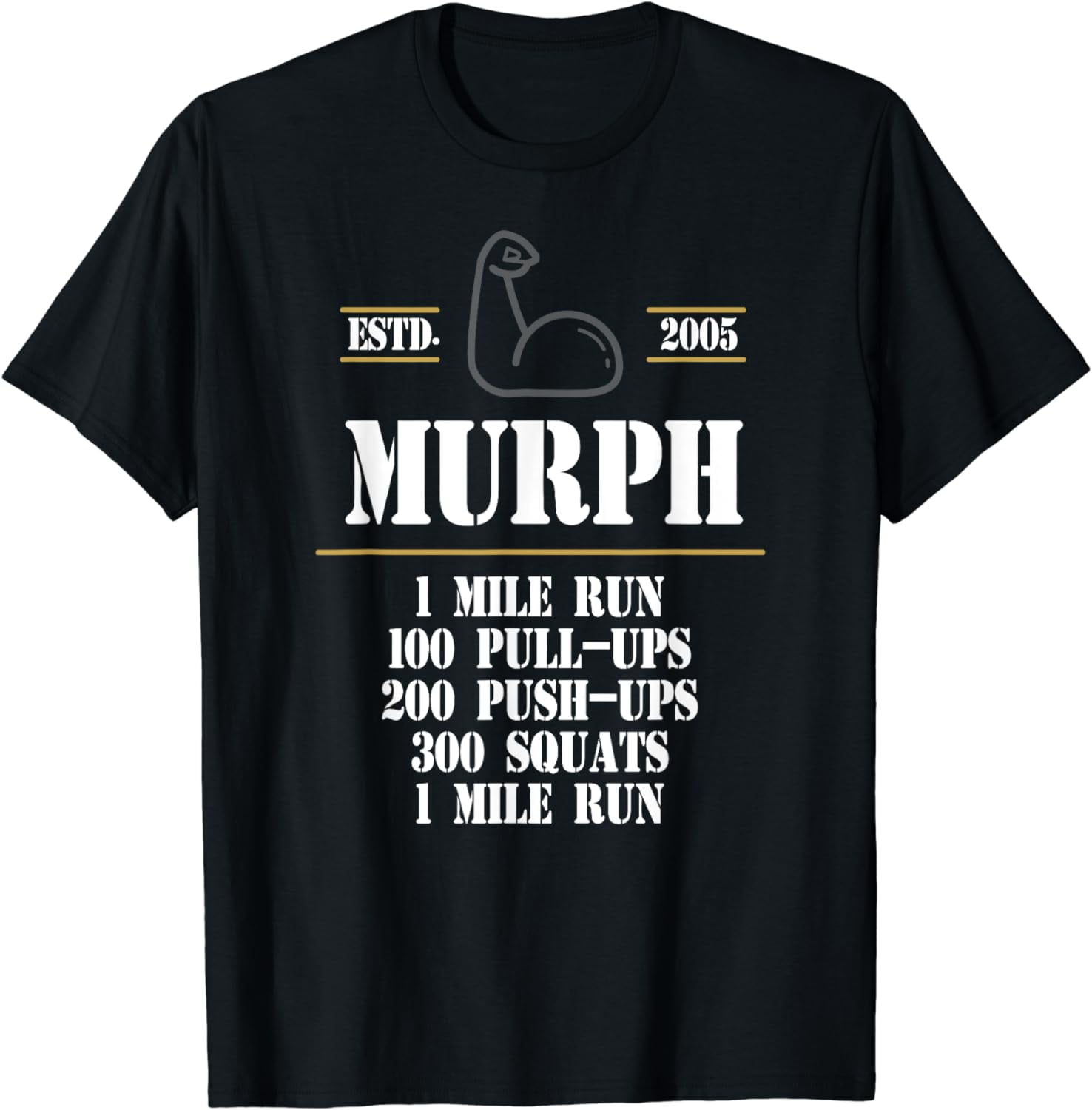 Murph Workout Exercise Challenge Patriotic WOD Gift T-Shirt - Walmart.com