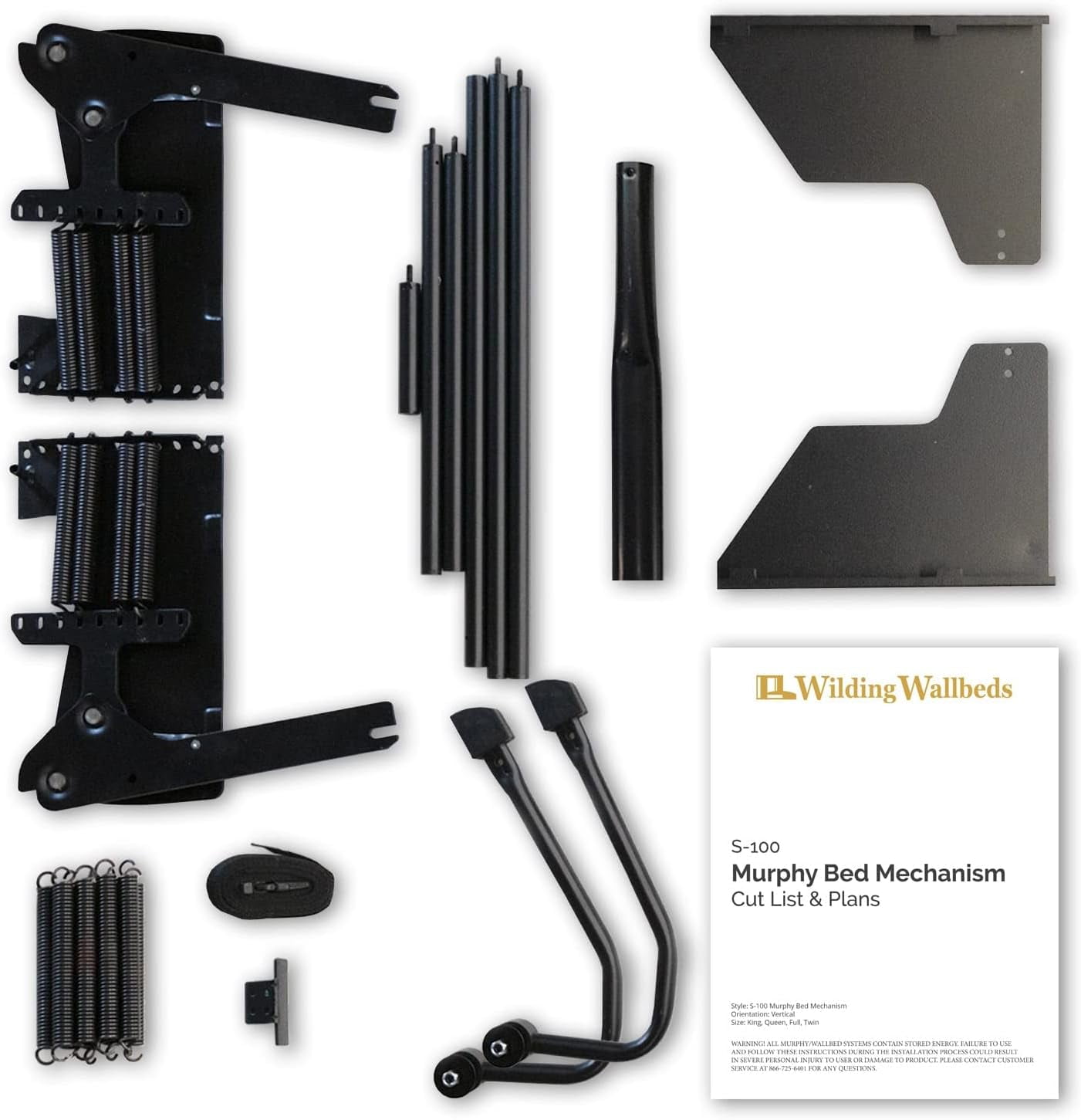 Murphy Bed Mechanism Hardware Kit (Universal Size Fits King, Queen ...