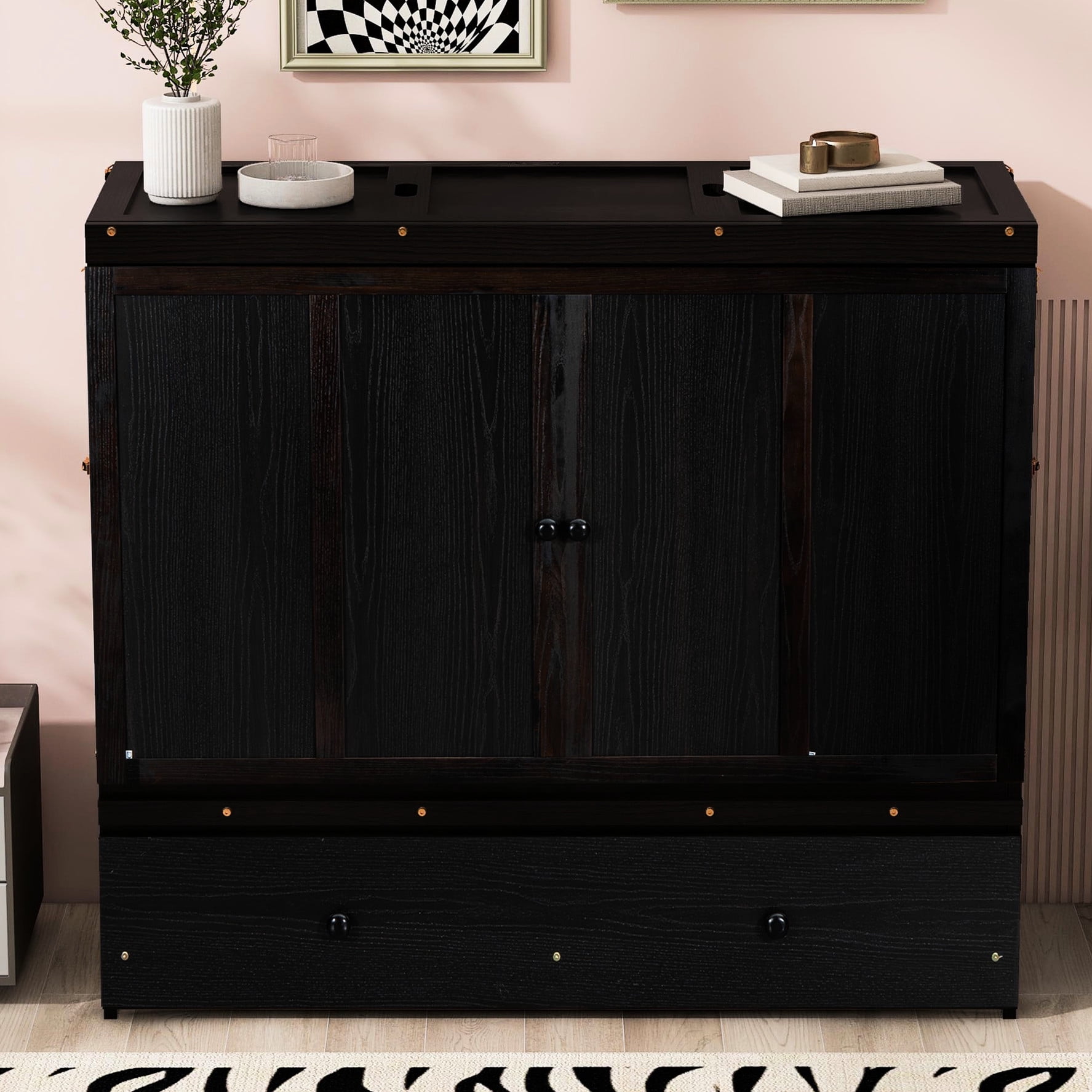 Murphy Bed with Built-in USB Module and Large Drawer - Charge Devices ...