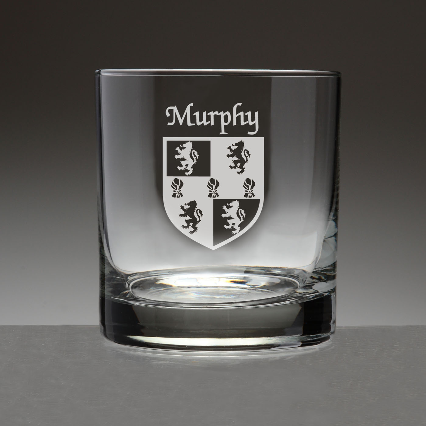 Murphy Irish Coat of Arms Tumbler Glasses - Set of 4 (Sand Etched ...