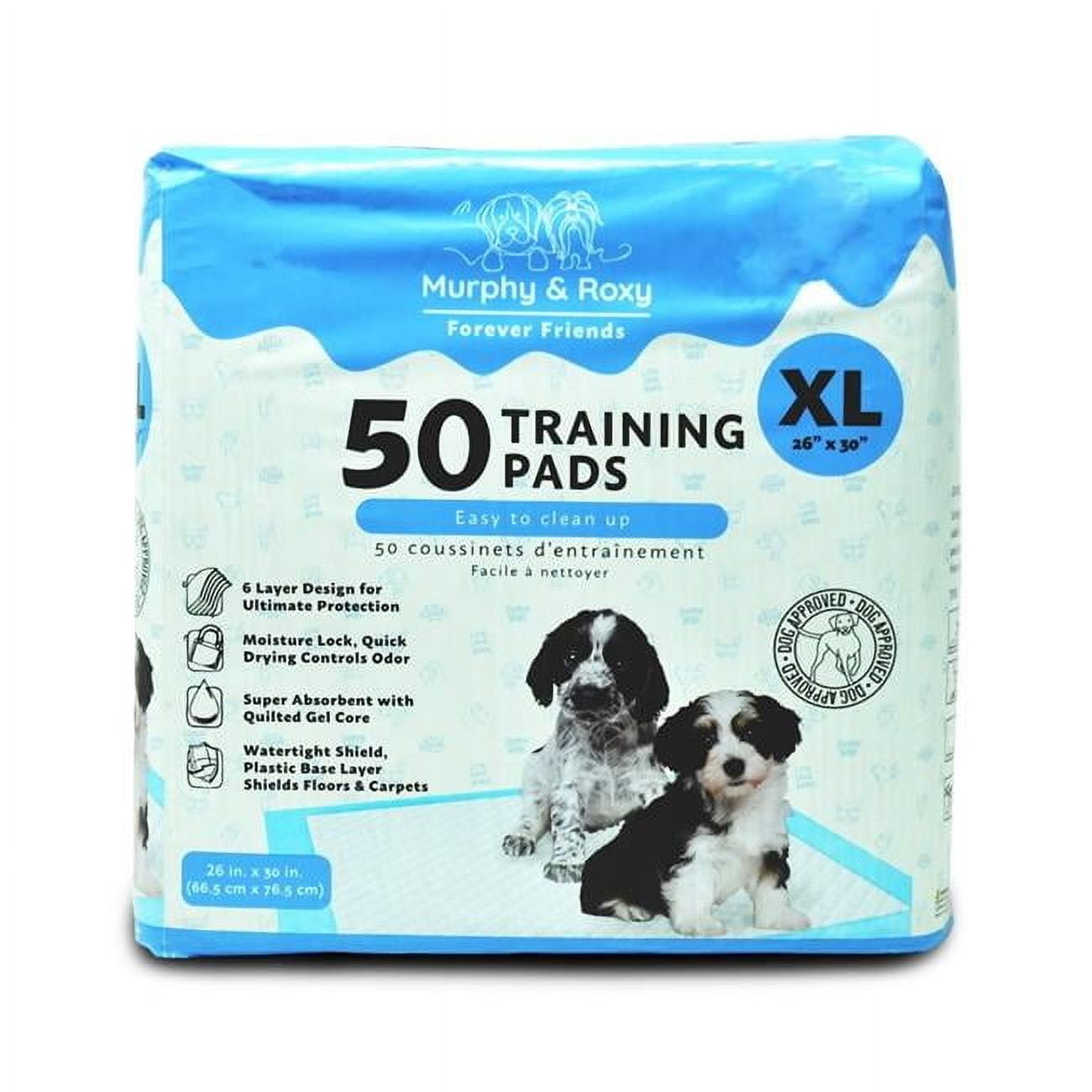 Murphy & Roxy XL Absorbent Pet Training Pads, Odor Eliminating, 26 X 36 ...