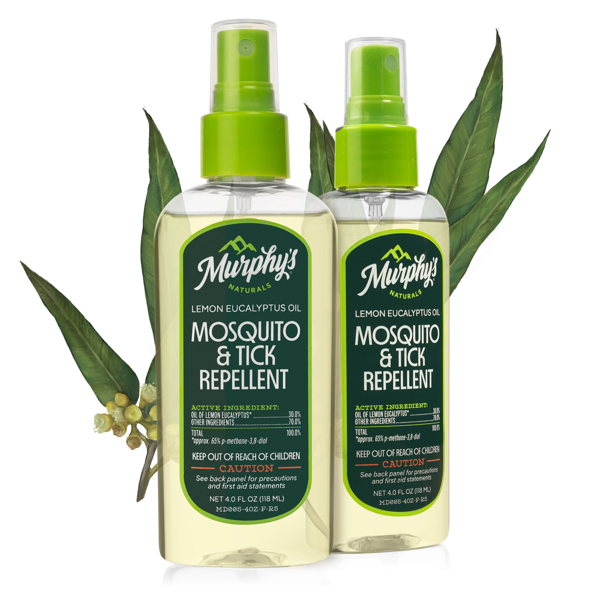 Murphy's Naturals Lemon Eucalyptus Oil Insect Repellent (4oz, 2-Pack ...
