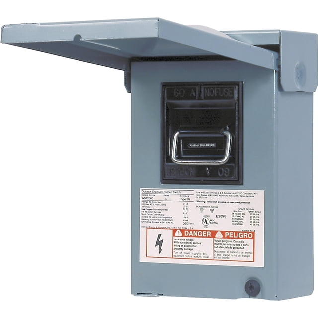 Siemens WN2060U Disconnect Switch, Air Conditioning, Non-Fused, 2-7/32 ...