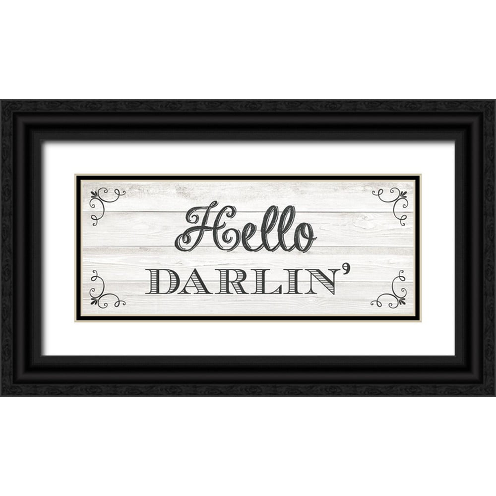 Murray, Amanda 14x8 Black Ornate Wood Framed with Double Matting Museum Art Print Titled - Hello ...