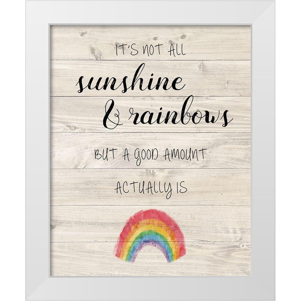 Murray, Amanda 26x32 White Modern Wood Framed Museum Art Print Titled - Sunshine and Rainbows ...