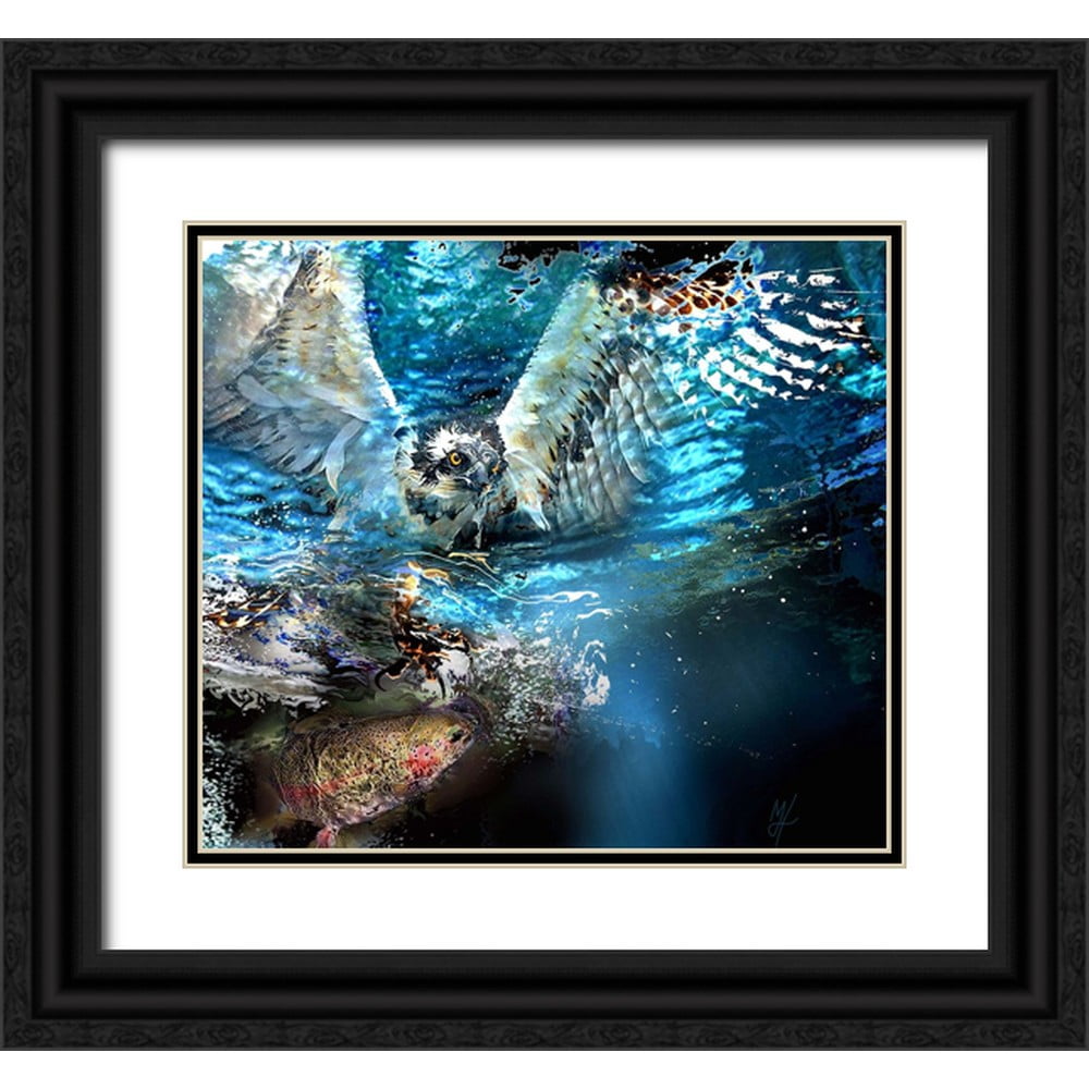 Murray Henderson Fine Art 29x26 Black Ornate Wood Framed with Double ...