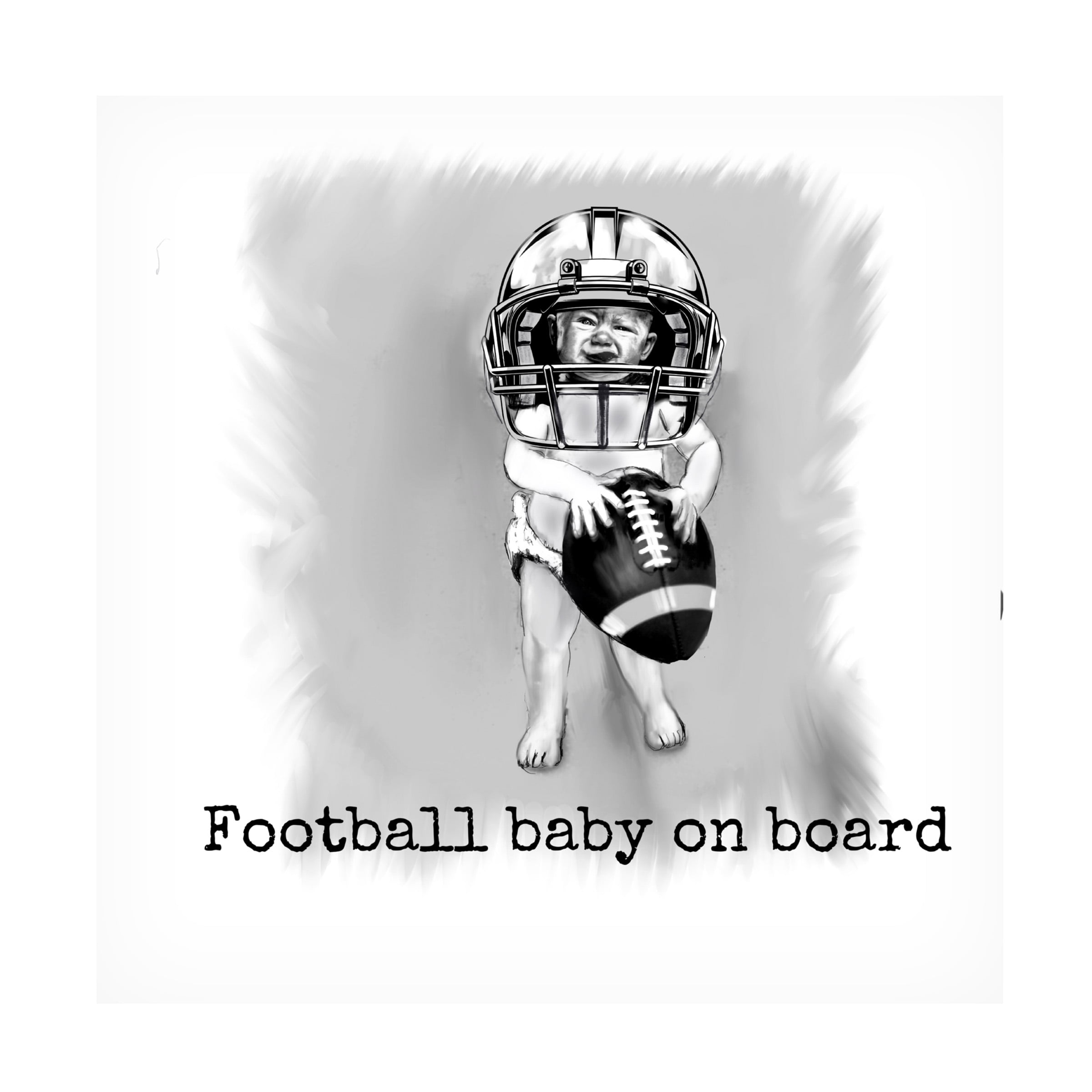 Murray Henderson Fine Art 'Football Baby 1' Canvas Art - Walmart.com