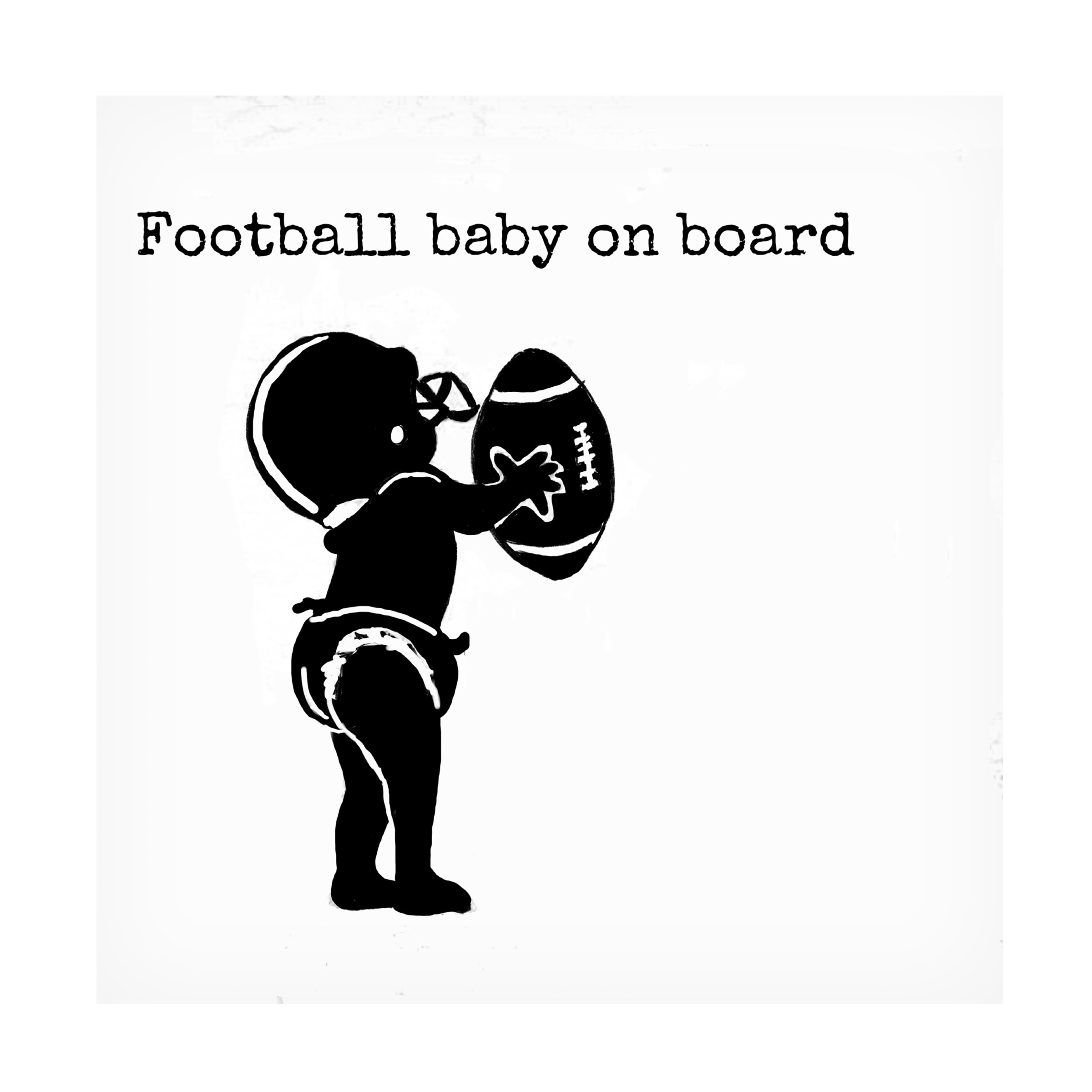 Murray Henderson Fine Art 'Football Baby 3' Canvas Art - Walmart.com