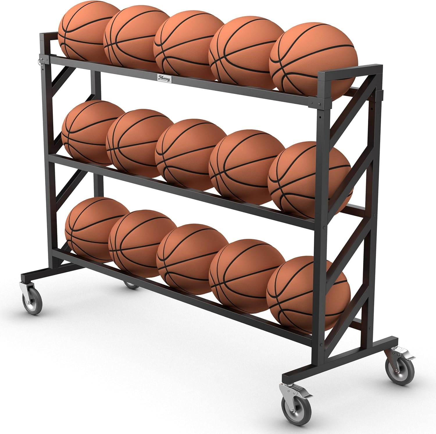 Murray Sporting Goods Premium Basketball Rack | Basketball Ball Storage ...