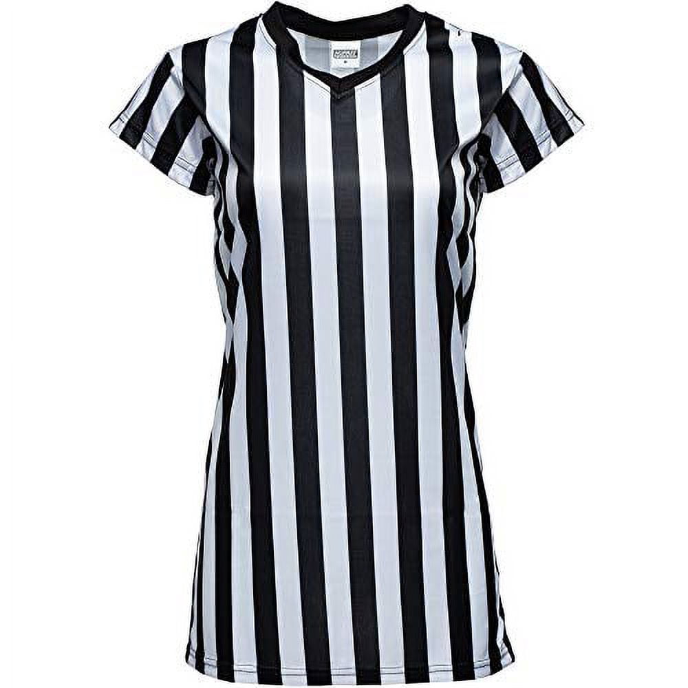 Murray Sporting Goods Women's .. V-Neck Black and White .. Stripe ...