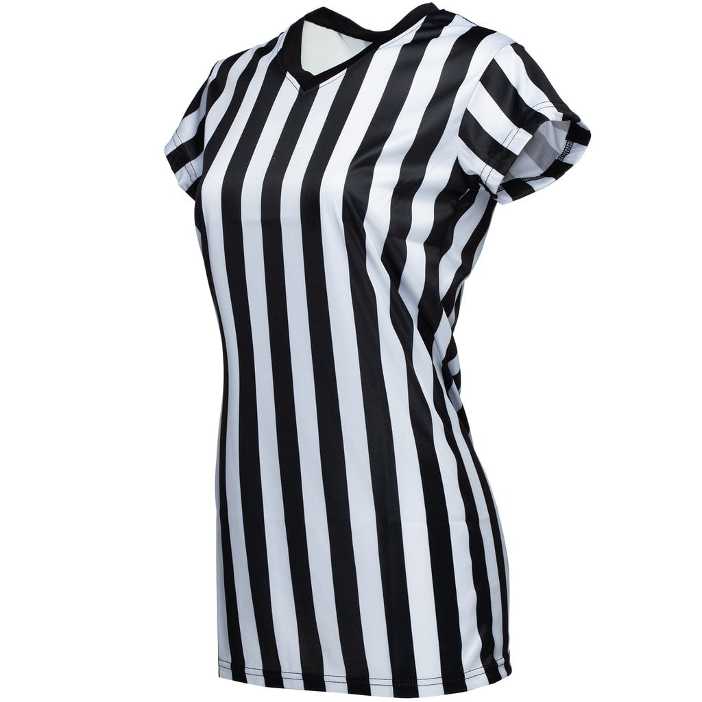 Murray Sporting Goods Women's V-Neck Black and White Stripe Referee ...