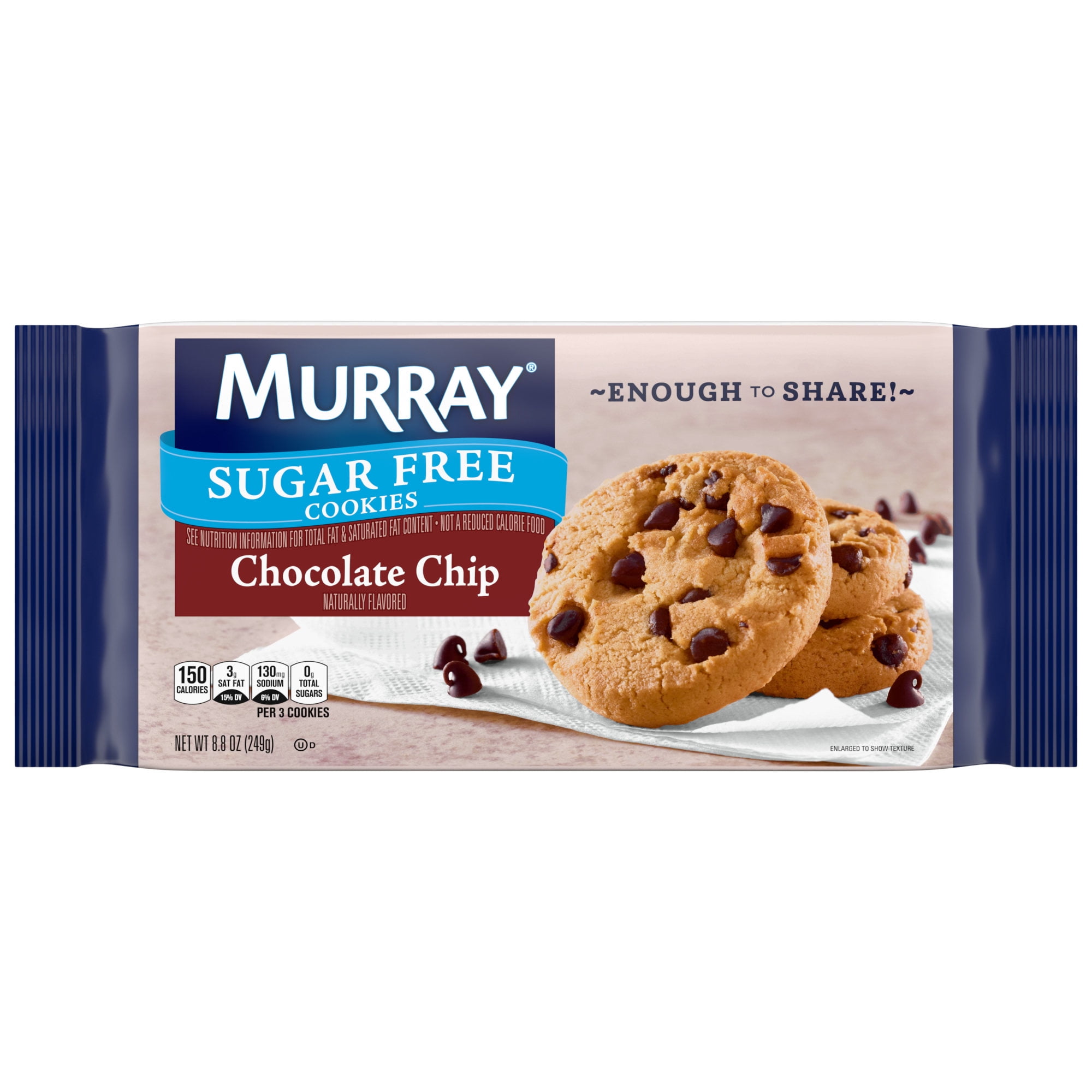 Murray Sugar-Free Chocolate Chip Cookies, 8.8 oz - Walmart.com