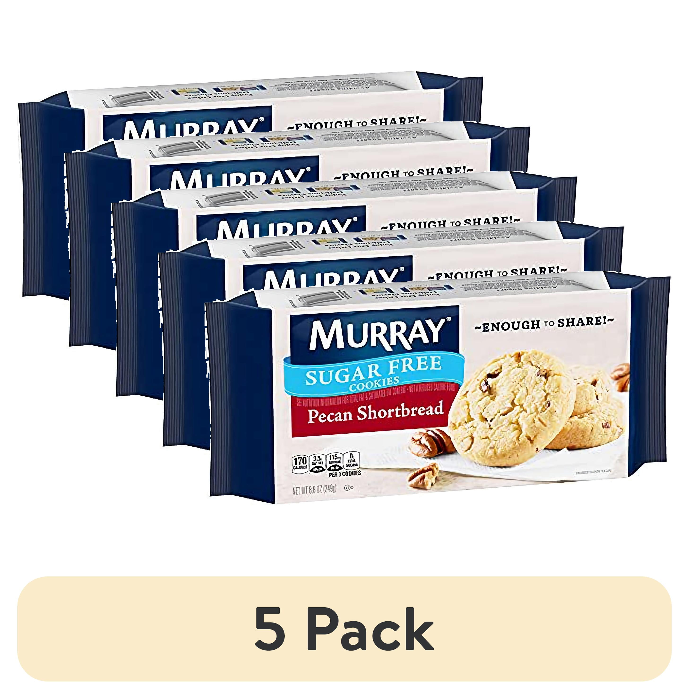 (5 pack) Murray Sugar Free Cookies, Pecan Shortbread, 8.8 Ounce Tray ...