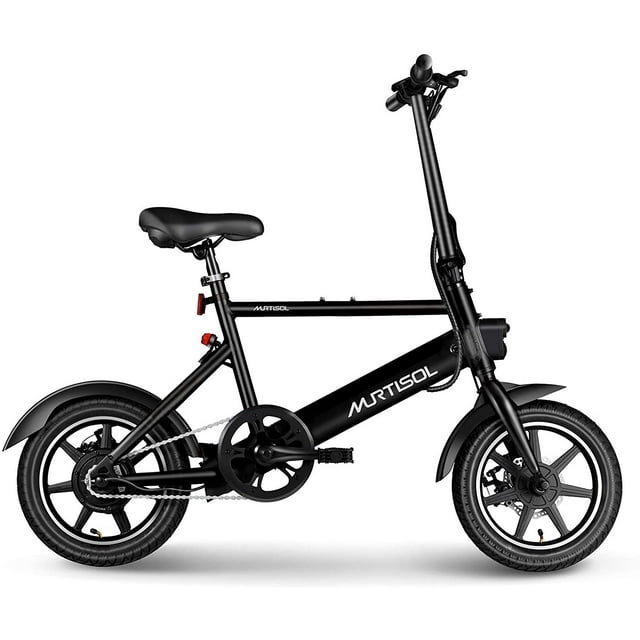 Murtisol 14 In. Commuter E-Bike, Aluminum, 3 Speeds, 6AH Battery, Pedal ...