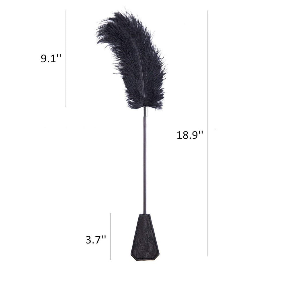 Musatteng 2 In 1 Exquisite Feather Tickler And Leather With Whip Para