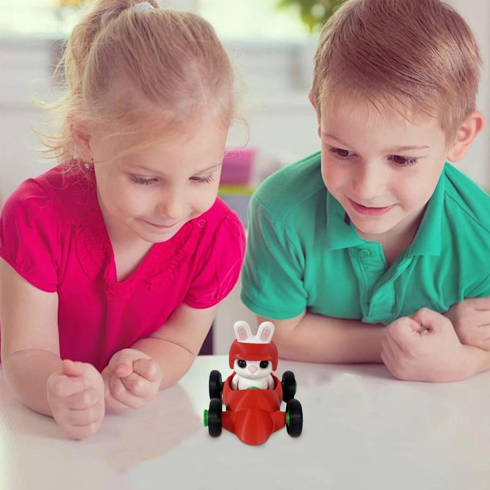 Musatteng 3D Printed Rabbit Carrot Car Toy - STEM Learning Desktop ...