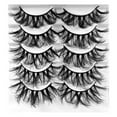 Musatteng 5 Pairs Natural Looking False Eyelashes Layered 20mm Lashes ...