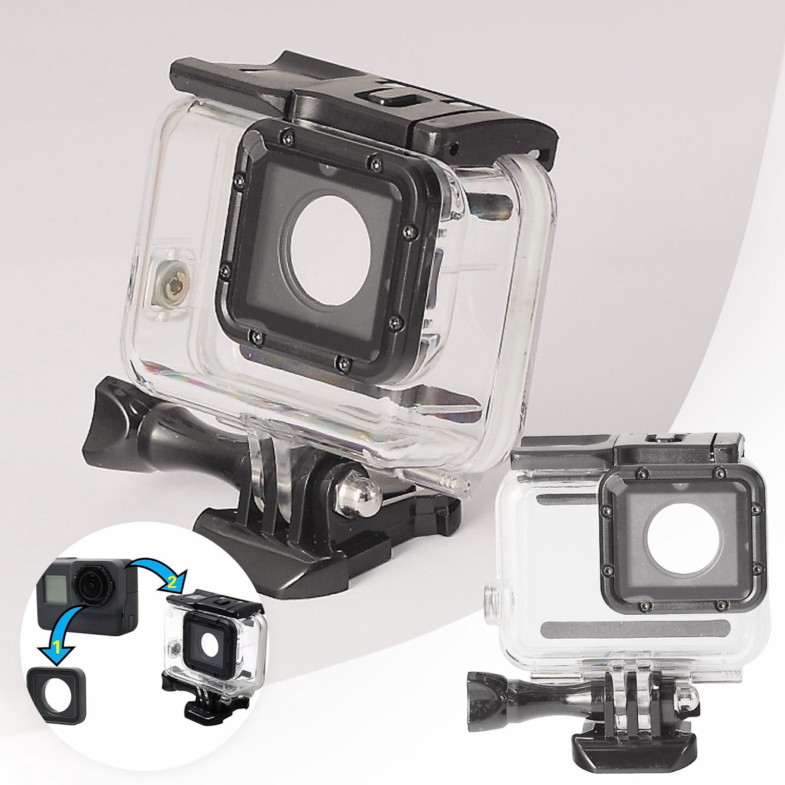 Musatteng Action Camera Housing (Detachable Lens Frame Edition) Durable ...