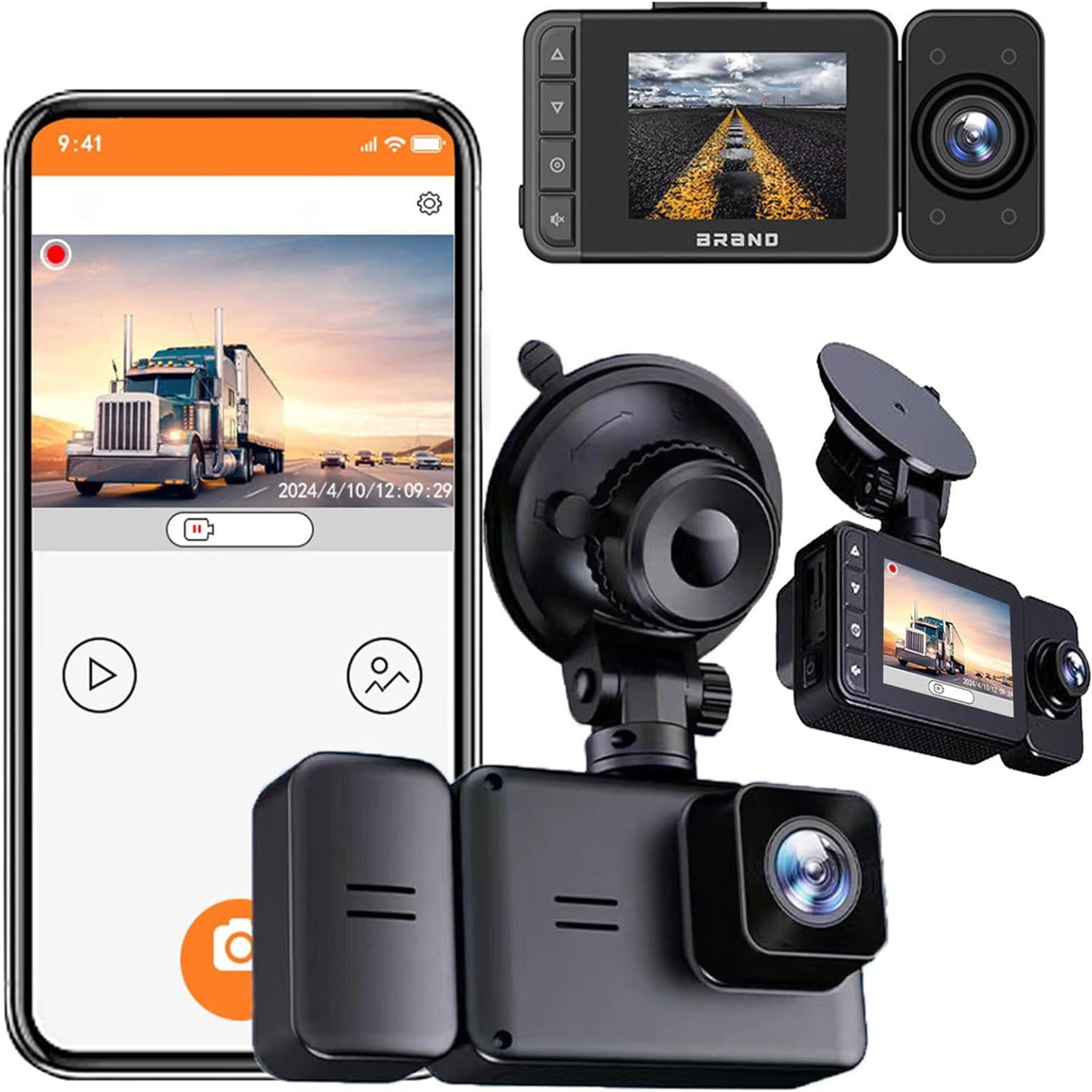Musatteng Cam Front Inside Cam With WiFi 1080P FHD Car Driving Recorder ...