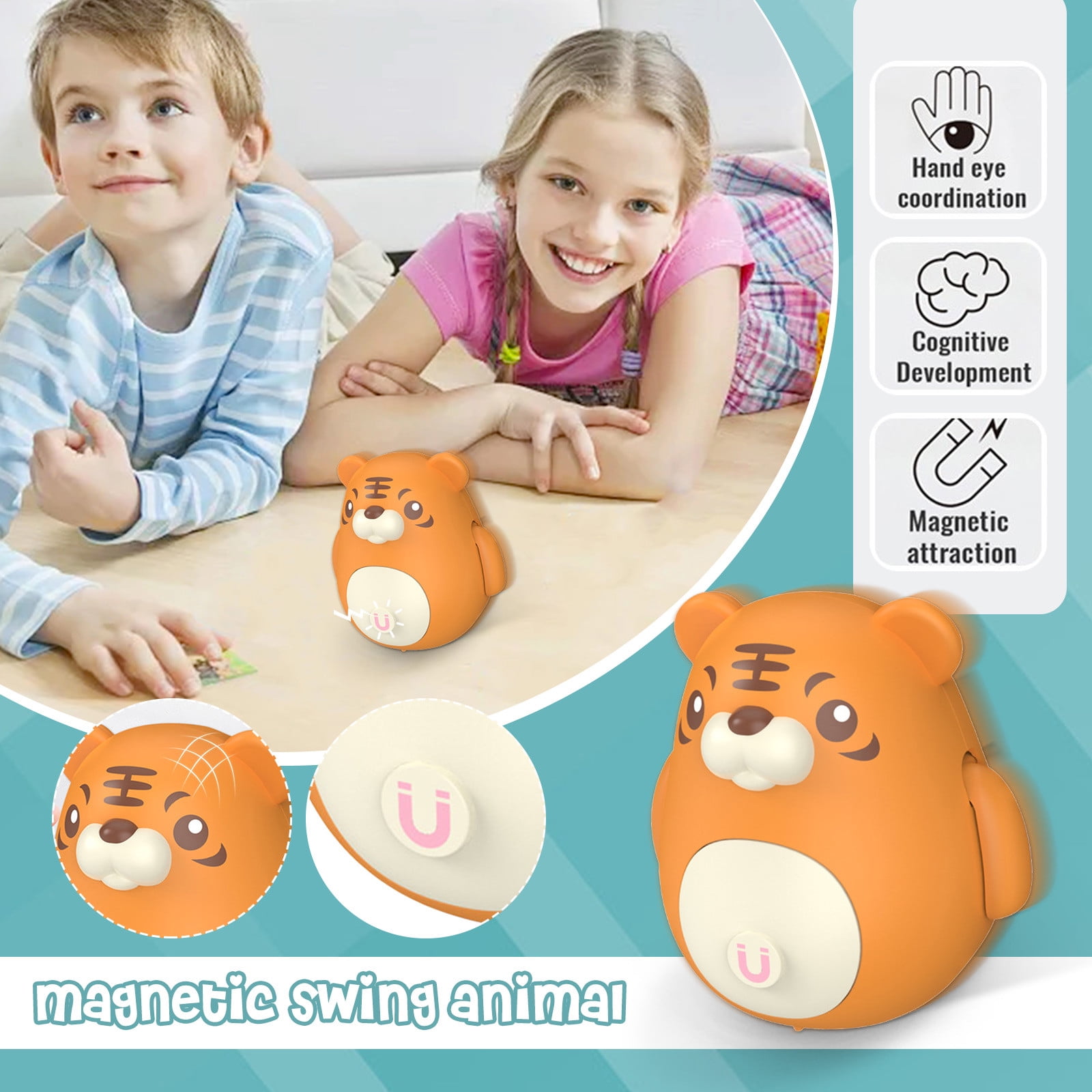 Musatteng Counting Cubes for Kids Math 10 Frame Rocking Animal Electric ...