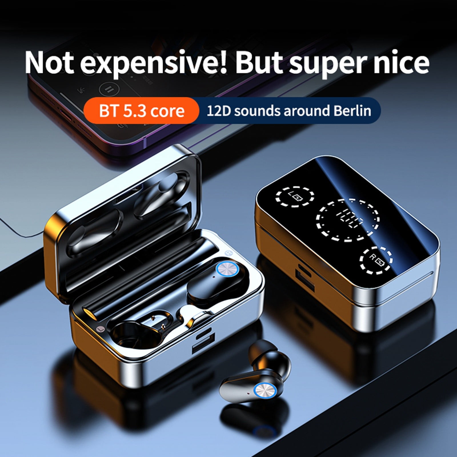 Musatteng Discreet Earbuds for Work Earbuds Android Wireless Earphones ...