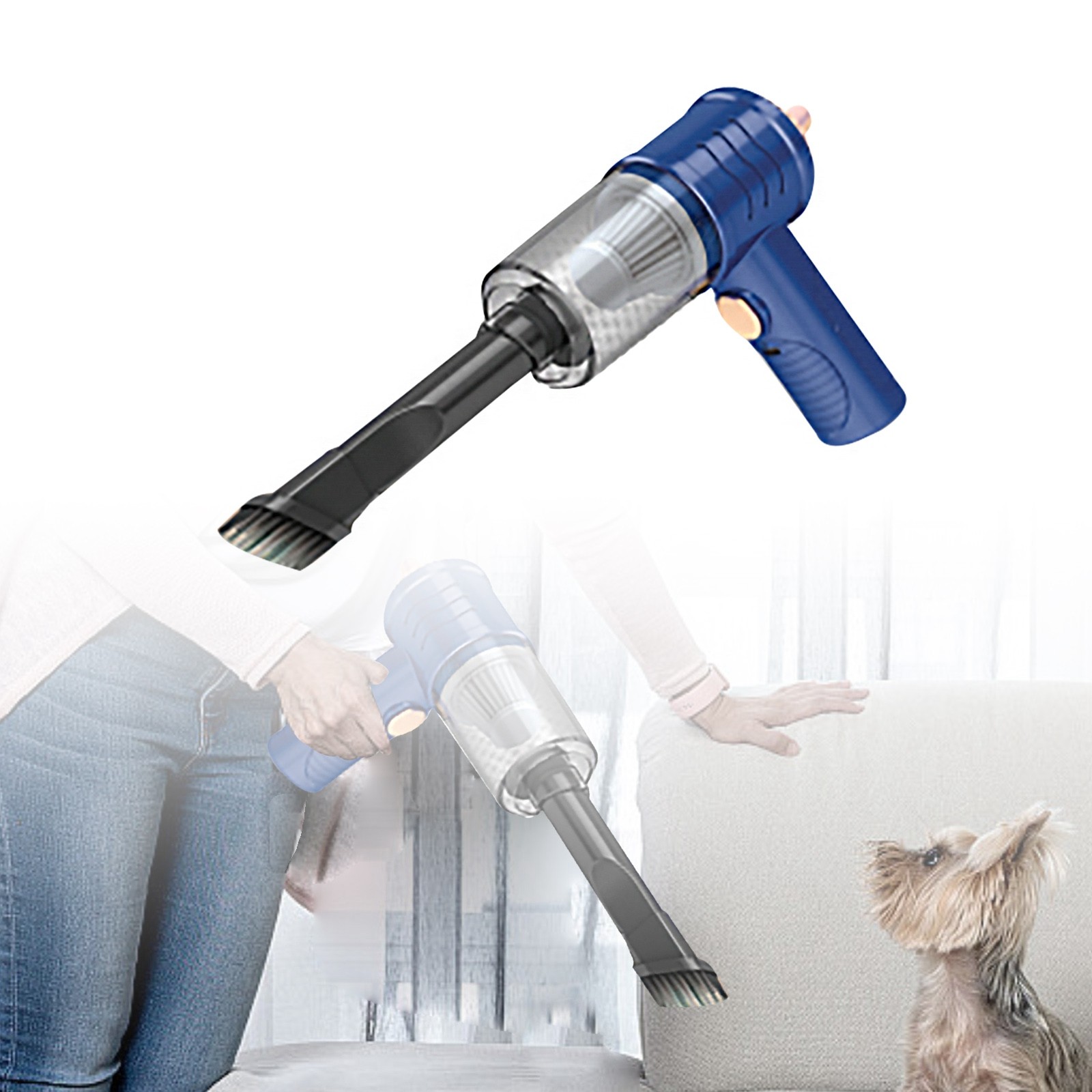Musatteng Handheld Vacuum Cleaner Car Home Portable Wireless Charging ...