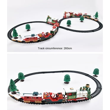 Classic Christmas Themed 20 Pc. Train Set with Locomotive Engine, Cargo ...