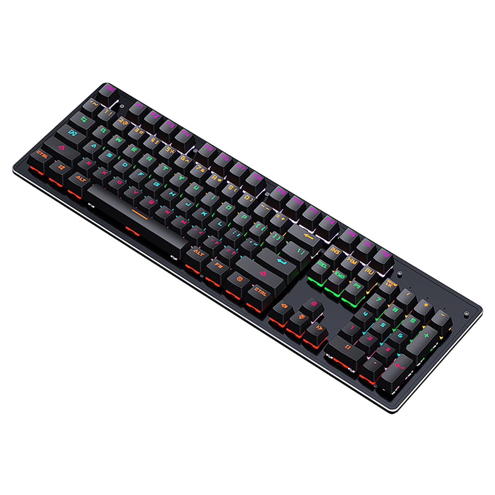Musatteng Left Hand Gaming Keyboard 104key RGB Backlit Mechanical Keys ...