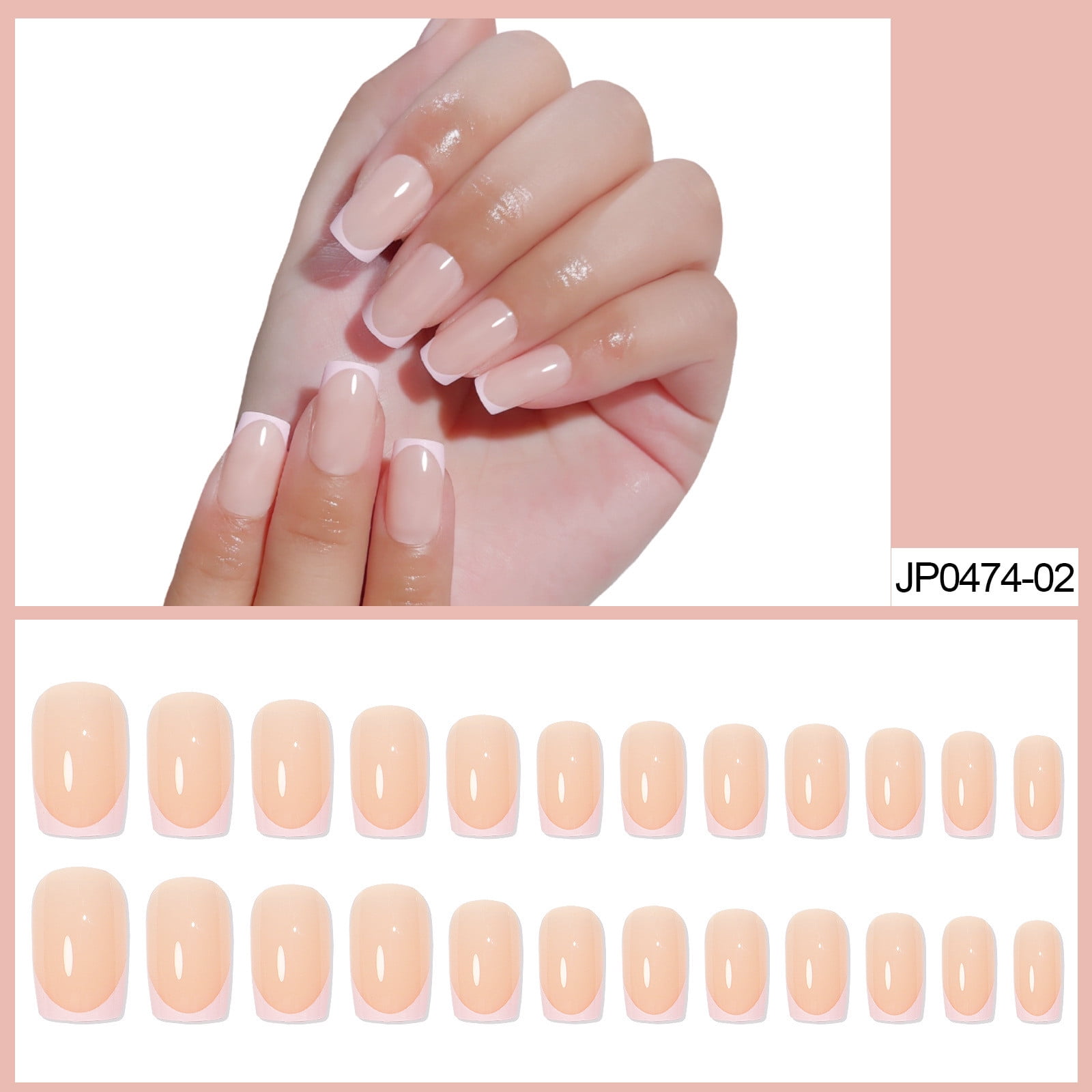 Musatteng Nail Forms with Slight Curve on Nail Tips Ballerina French ...