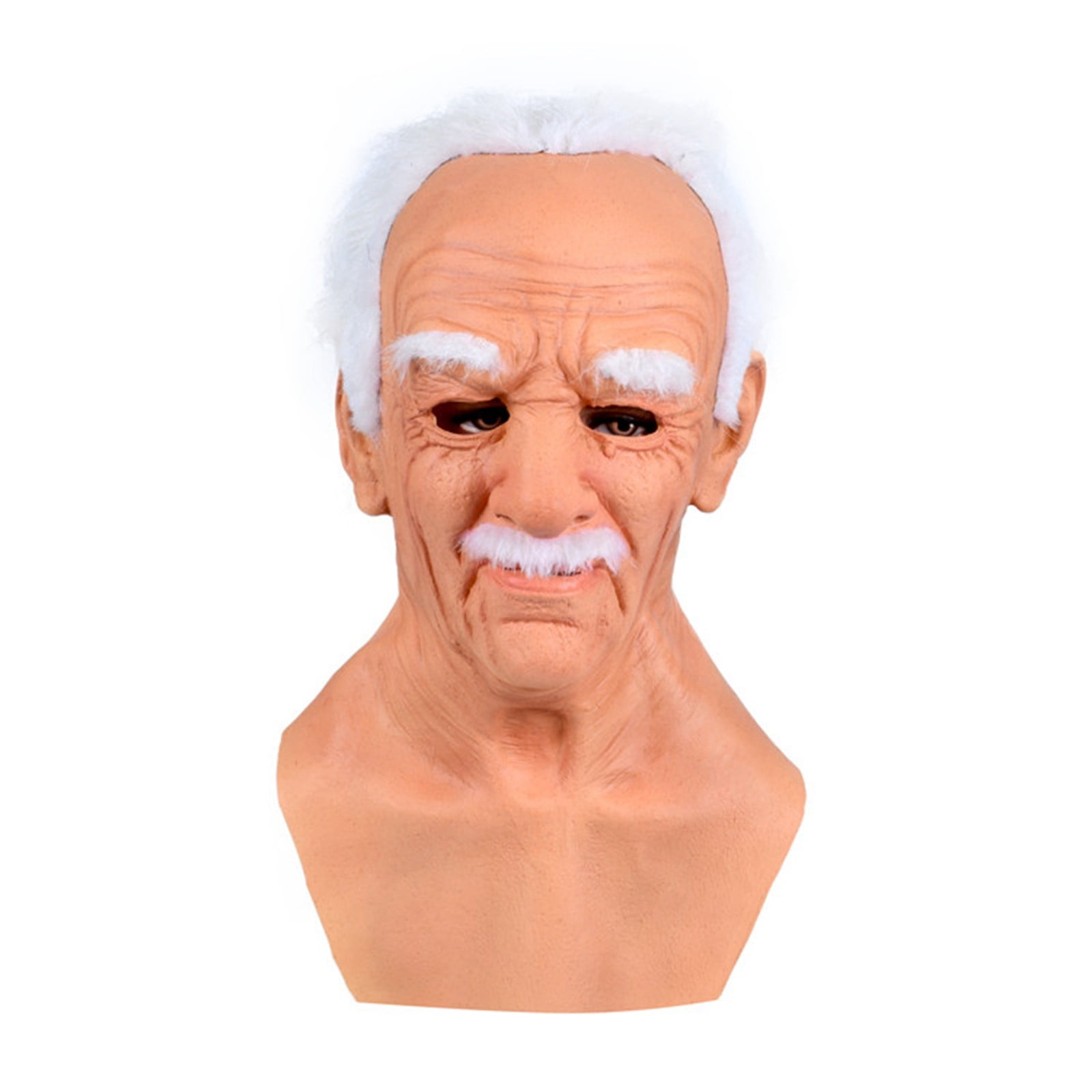 Musatteng Party Favors Realistic Old Man Shape Latex Hood For Bald ...