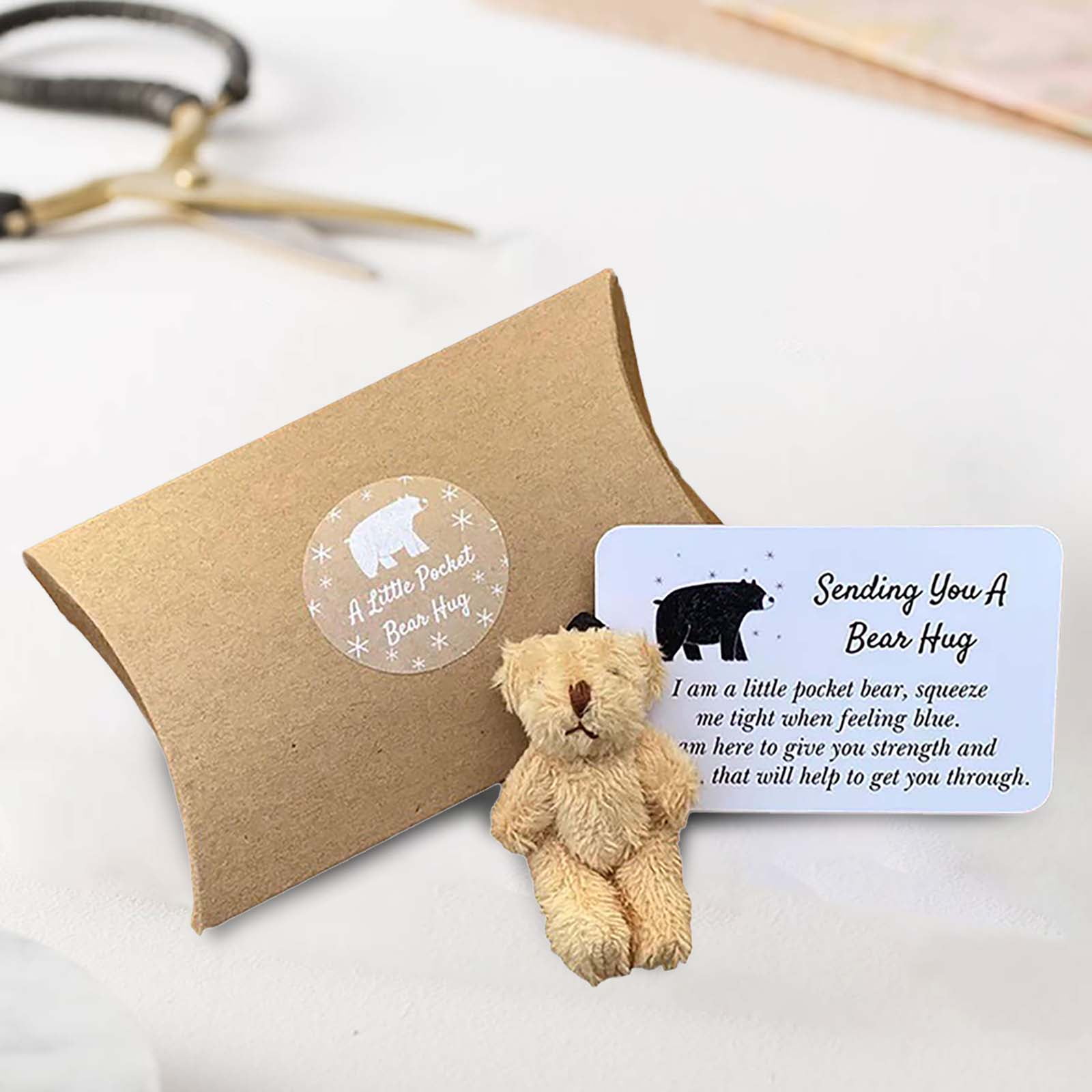 Musatteng Plush Seal Handmade Bear Small Animal Pocket Cuddle Plush Toy Box Presents Exquisite ...